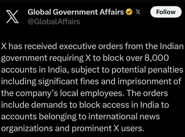 India Orders Blocking of 8K Accounts, X Reveals | PMN Patralok